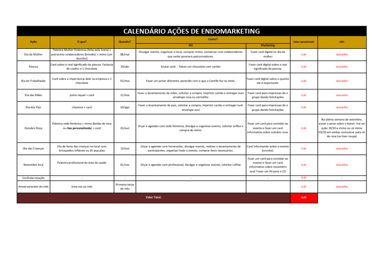 CALENDARIO ANUAL | PDF