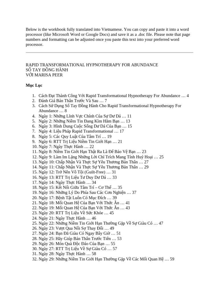 RTHA - VN - Workbook | PDF