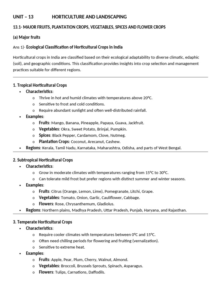 Horticulture and Landscaping | PDF | Vegetables | Horticulture