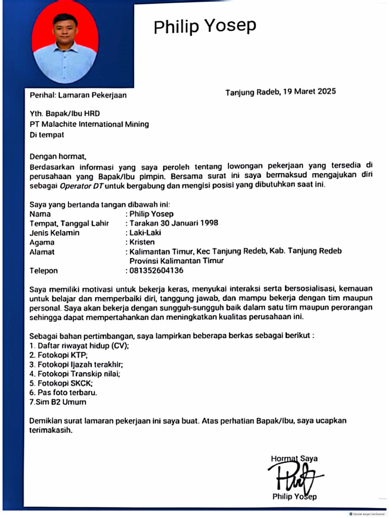 Lamaran Philip-Yosep | PDF