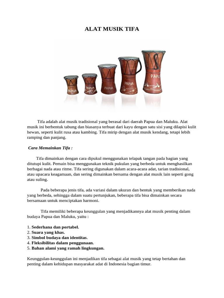 Alat Musik Tifa | PDF