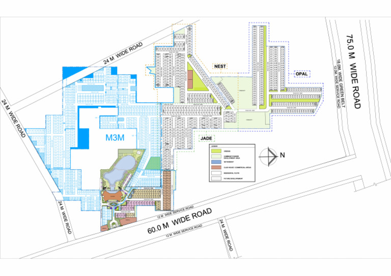 Blue M3M & Smartworld Gems Layout Plan | PDF