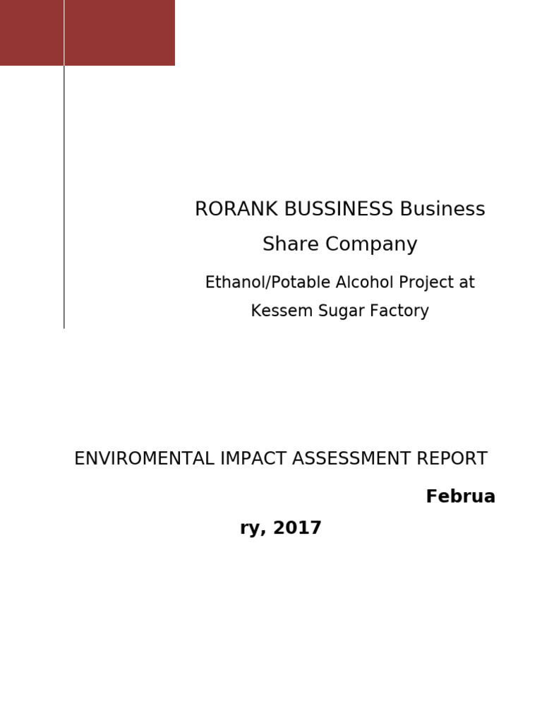 Aa Draft Final Rorank Eia Project1 (2) | PDF | Ethanol | Environmental ...