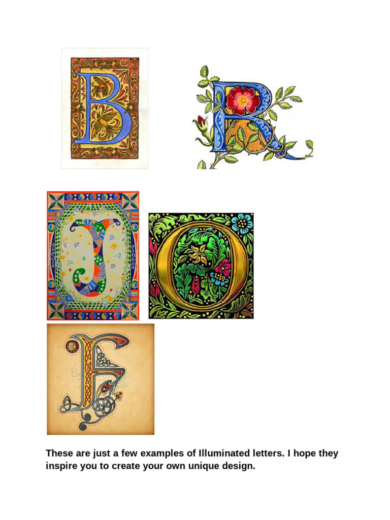 Illuminated Letters Reference | PDF
