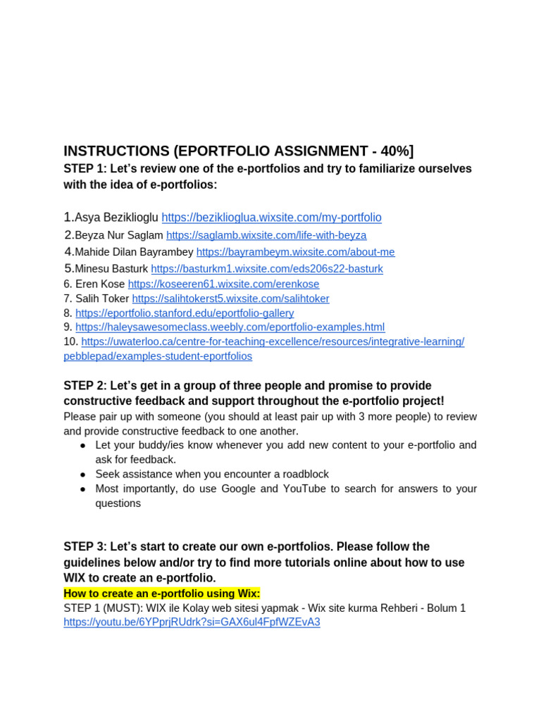 Dr. Karaaslan Thursday_Eportfolio Management Plan | PDF | Page Layout ...