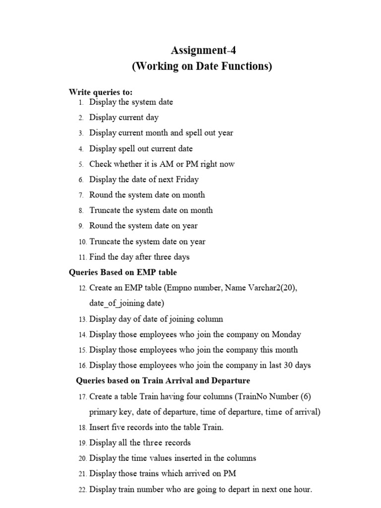 Lab Asignment-4. Date Time | PDF