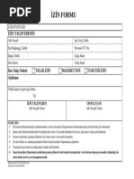 Yillik İzi̇n Formu | PDF