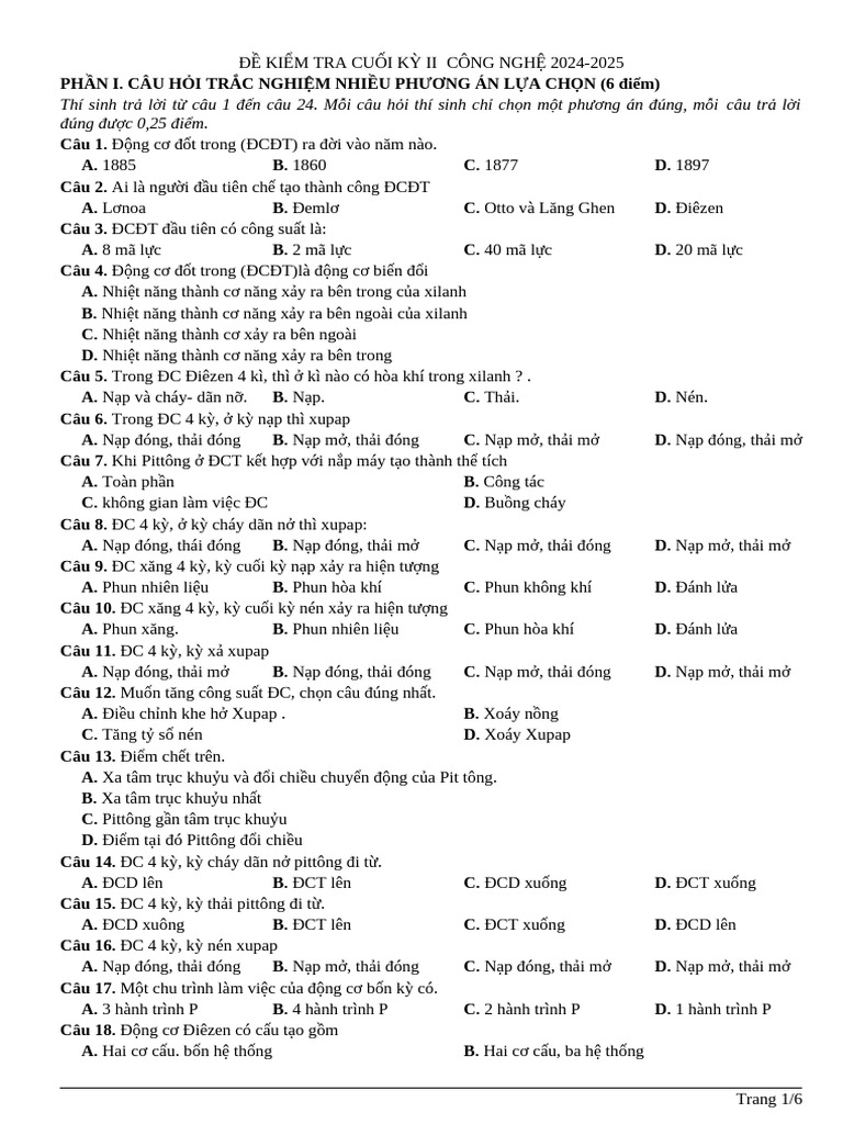 De Cuong On Tap Cuoi Ki II Gui Hs | PDF