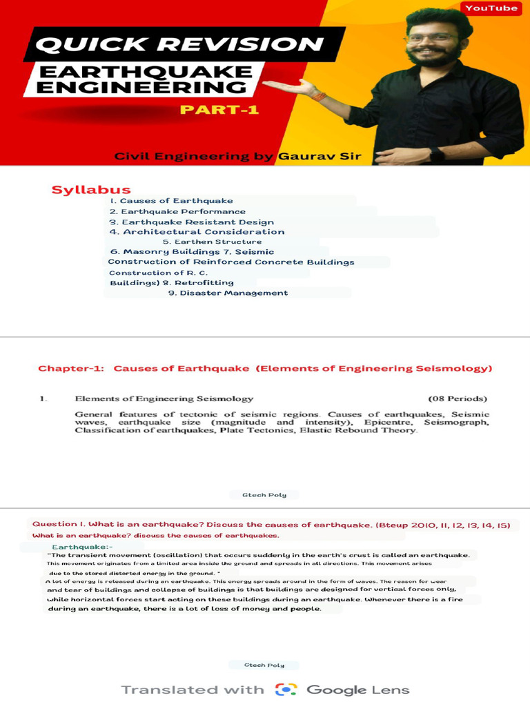Earthquake-1 English | PDF