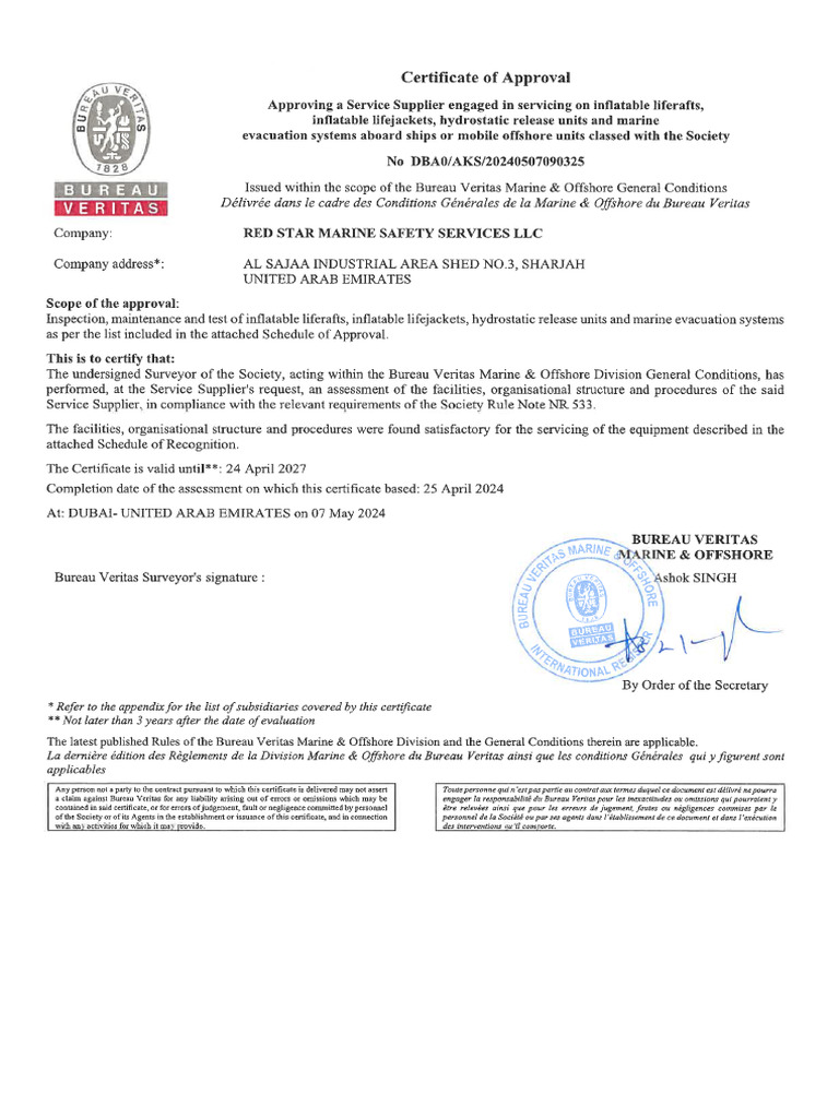 BV Approval - LIFERAFT | PDF