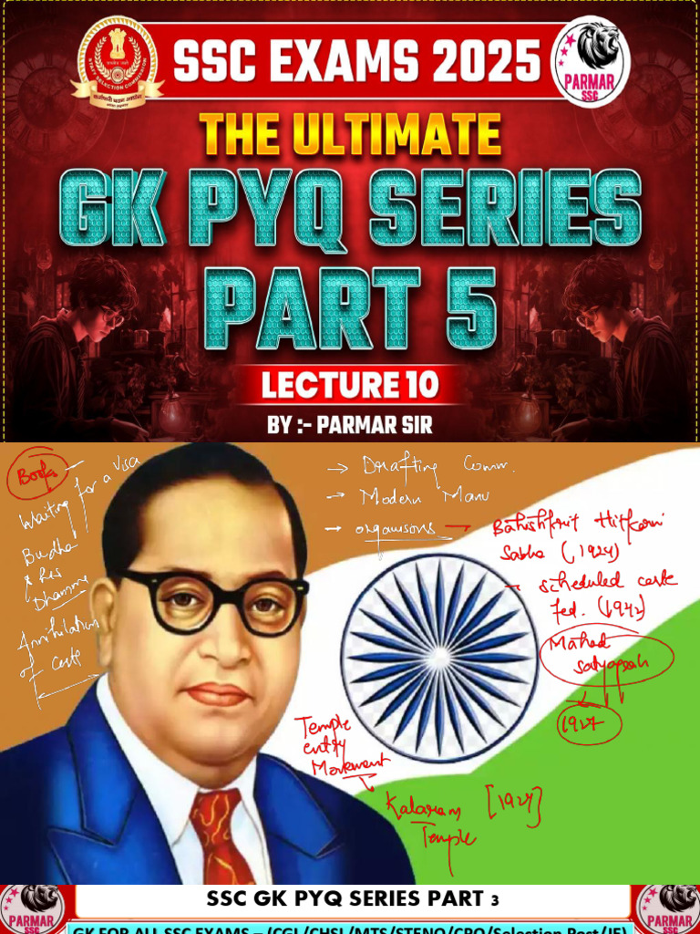 Ssc Gk Pyq Part - 5 Lecture 10 . | PDF
