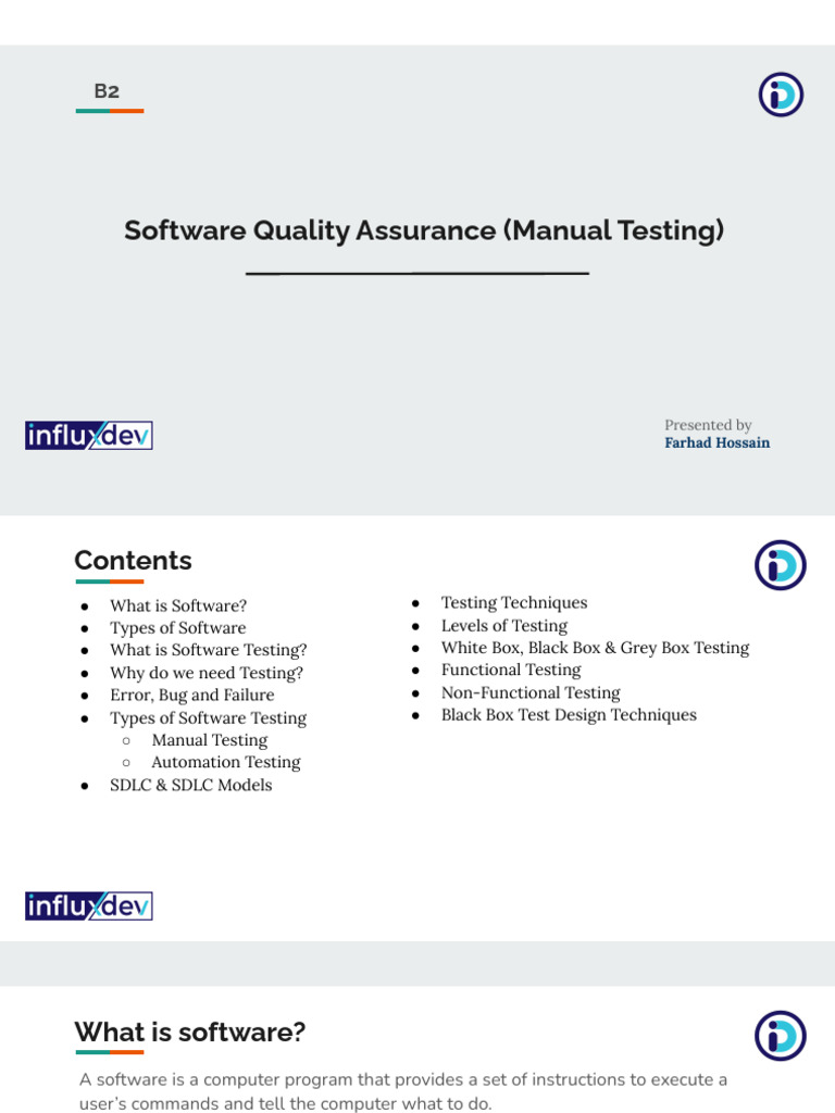 Manual Software Testing Overview | PDF | Software Testing | Software