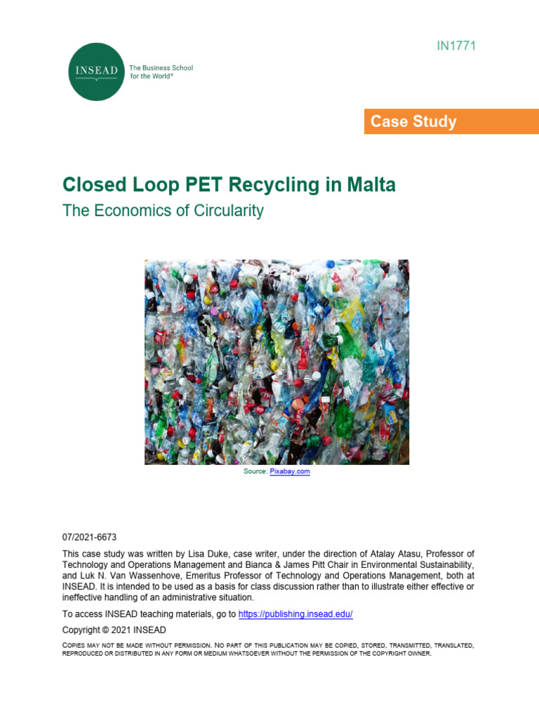 Closed Loop PET Recycling | PDF | Recycling | Waste Management