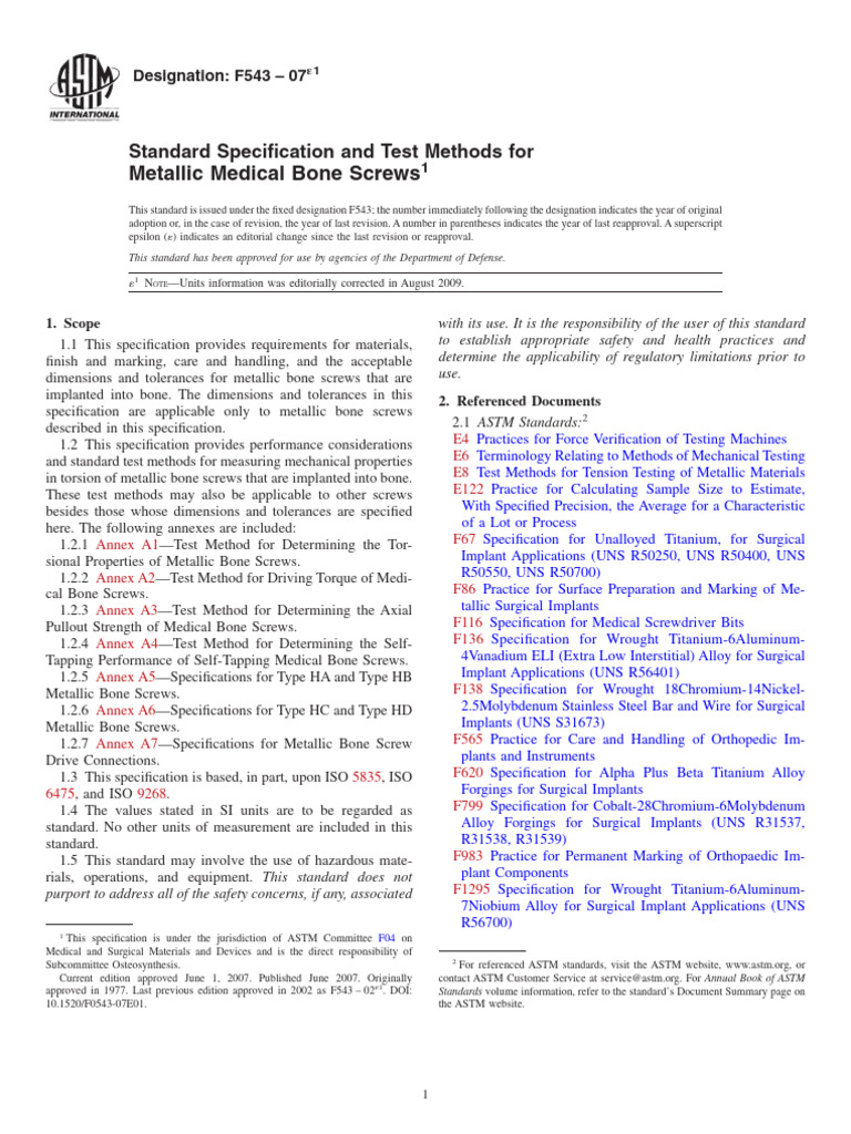 ASTM F543-07 Torx - Hexagono | PDF | Screw | Torque