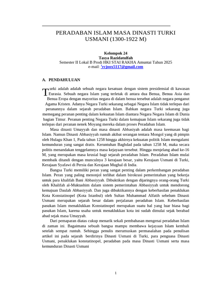 Meriam Raksasa Turki dalam Sejarah Usmani | PDF