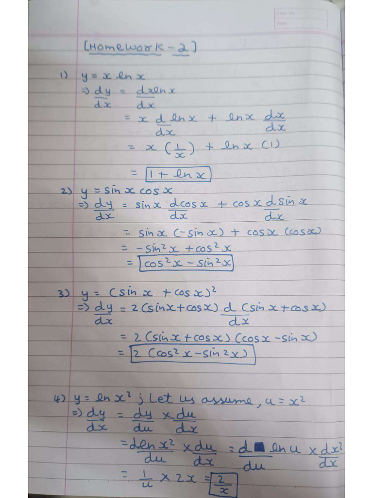 Differentiation Problems | PDF