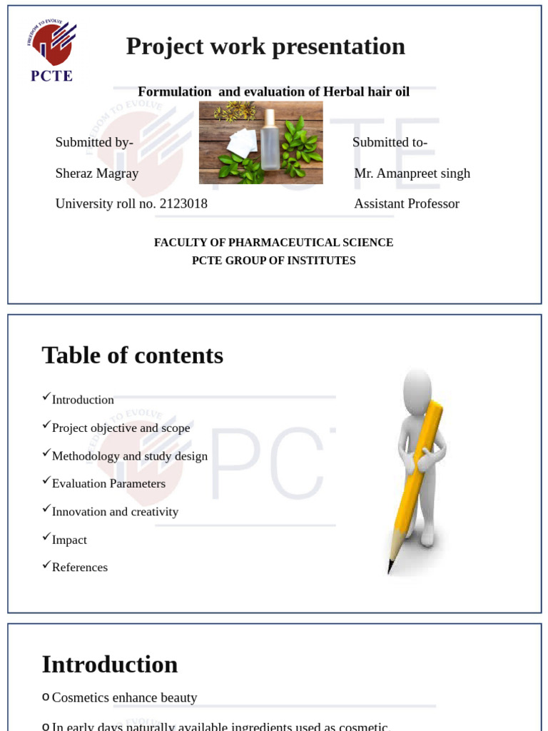 Herbal Hair Oil Formulation Overview | PDF
