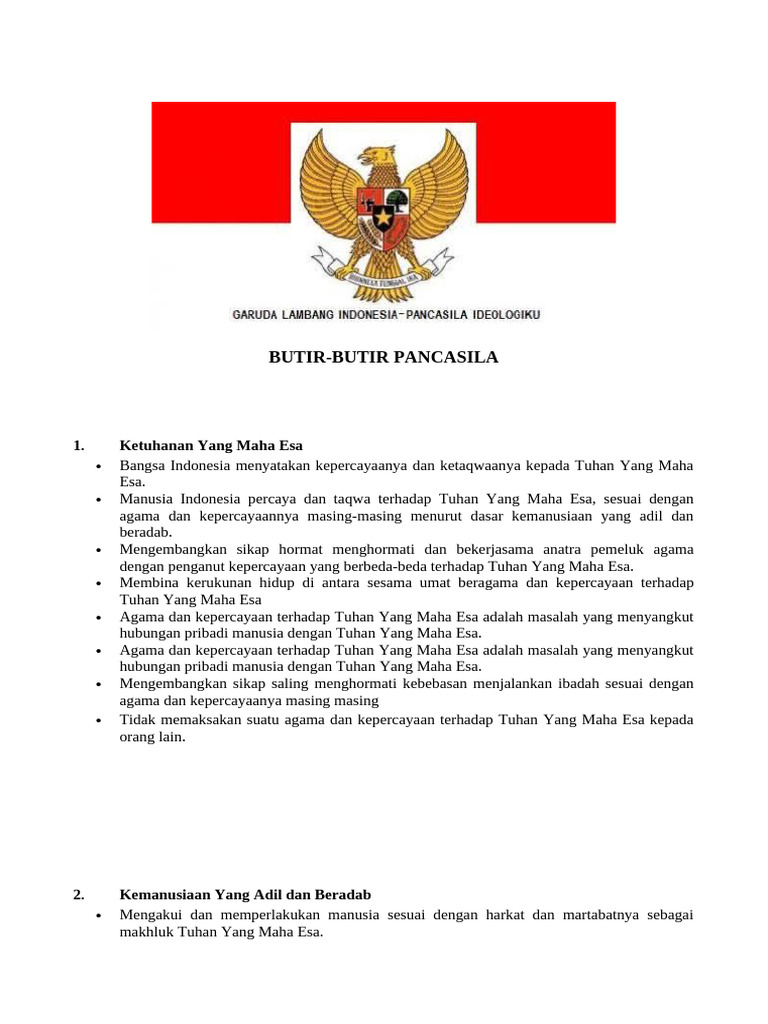 45 Butir Implementasi Pancasila | PDF | Agama & Spiritualitas