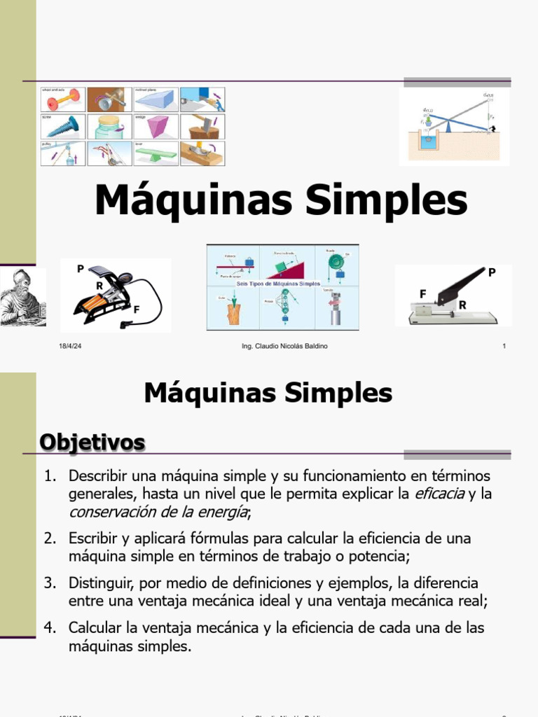 N01datosgruposfilesclaudio - baldinoArquitecturaFísica05 Ma - Quinas Simples | PDF | Máquinas ...