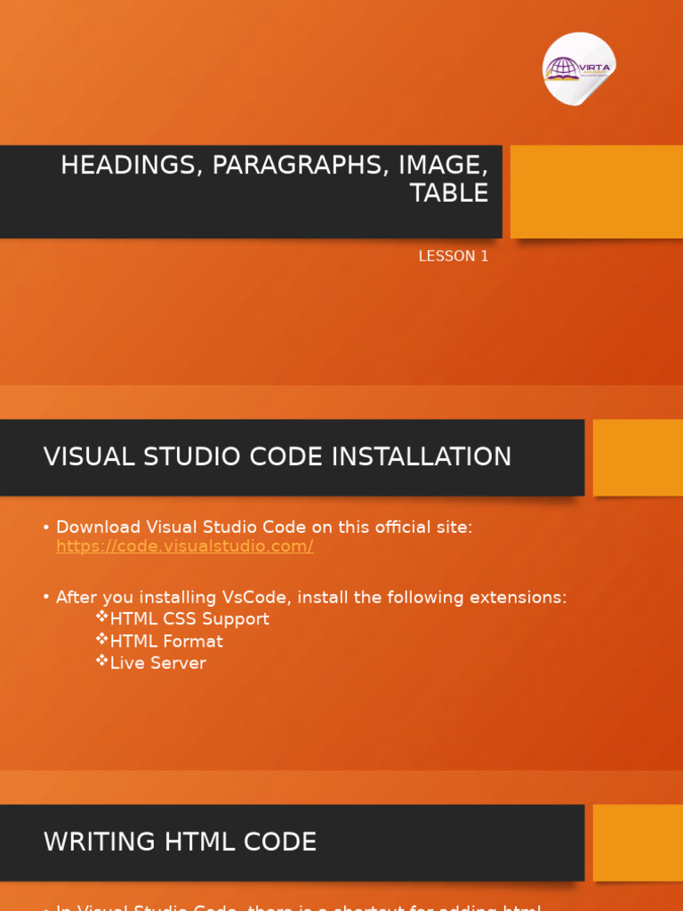 Lesson 1 - HTML Assignment | PDF