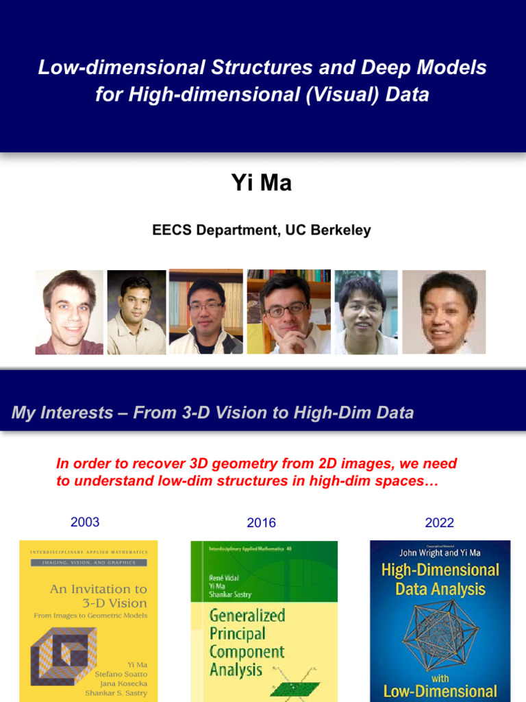Lecture10-LowDim-MaYi | PDF | Principal Component Analysis | Algorithms