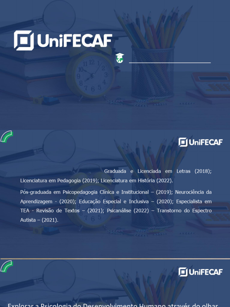 UniFECAF Psicologiadodesenvolvimento Aula3 | PDF | Complexo de Édipo | Aprendizado