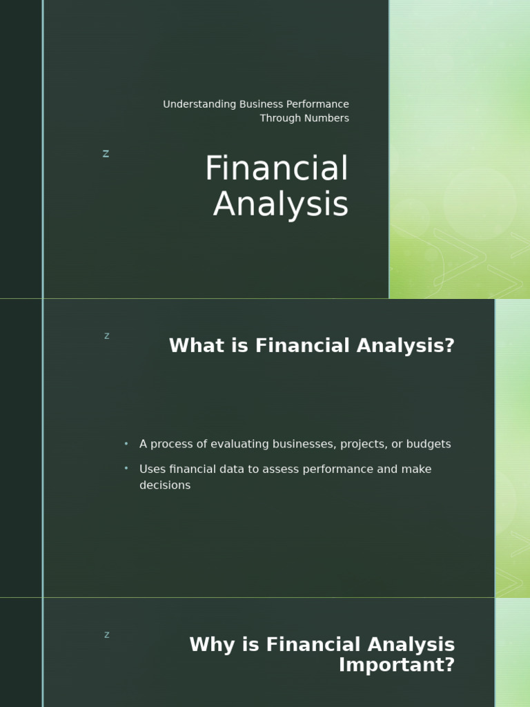 Financial Analysis Presentation | PDF