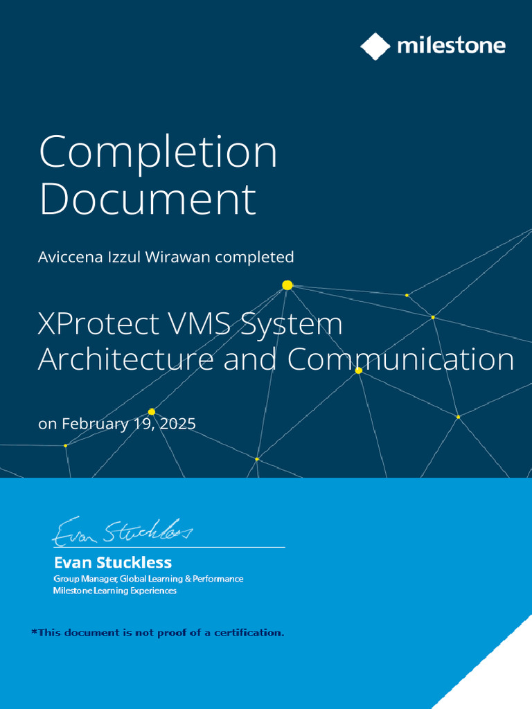 Aviccena Izzul Wirawan - XProtect VMS System Architecture and Communication - Completion | PDF