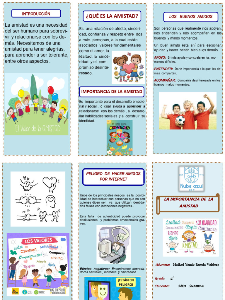 La Importancia de la Amistad Infantil | PDF | Amistad | Relaciones ...
