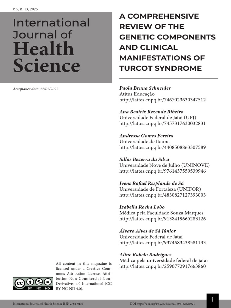 Uma Revisao Abrangente Dos Componentes Geneticos e Manifestacoes ...