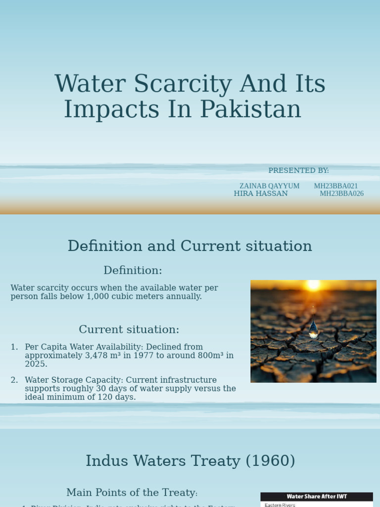 Water Scarcity and Its | PDF | Indus River | Water