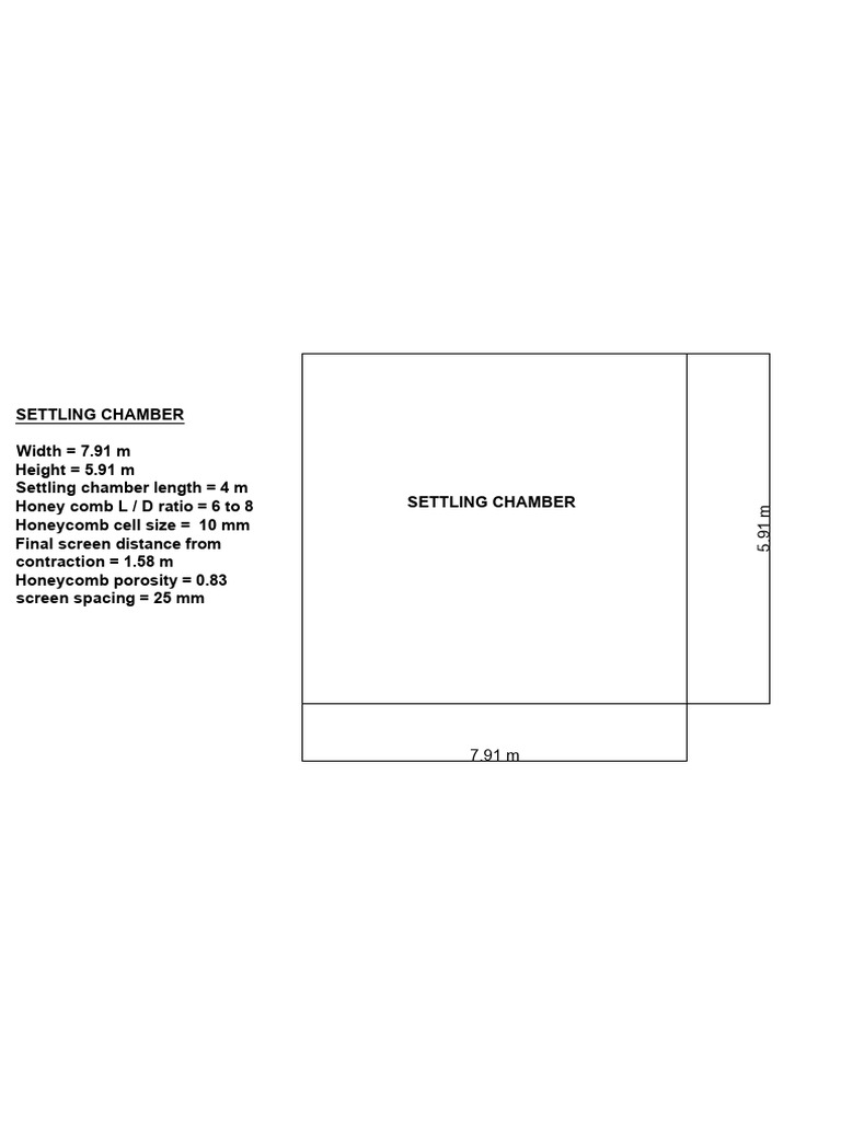 Settling Chamber Dimensions | PDF