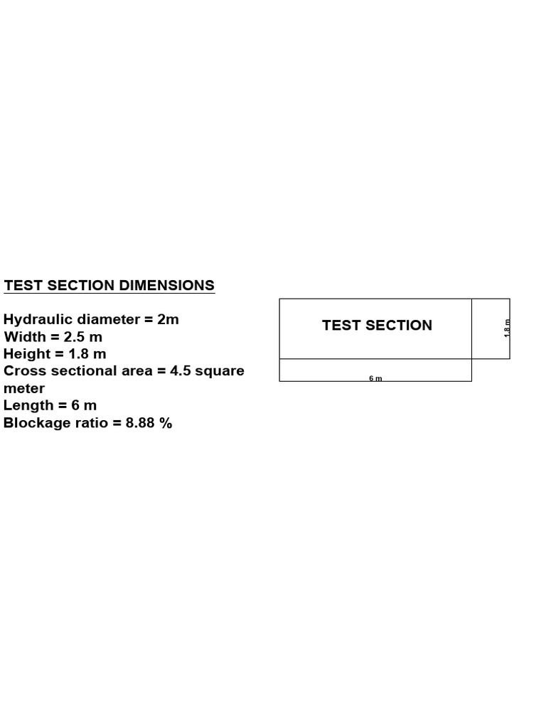 Test Section Dimensions | PDF
