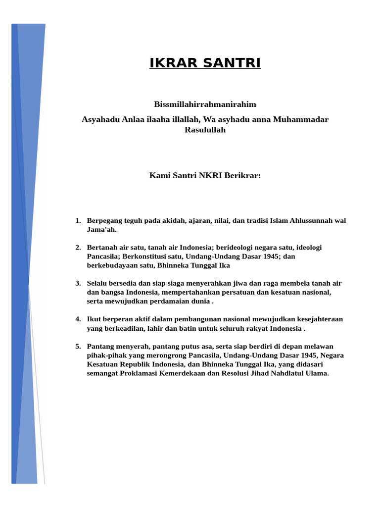 IKRAR SANTRI | PDF