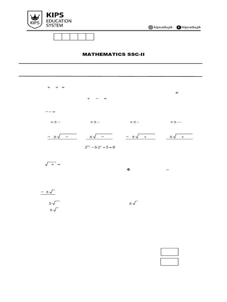 242 10th FB Maths CT-1 21-Nov | PDF | Quadratic Equation | Equations