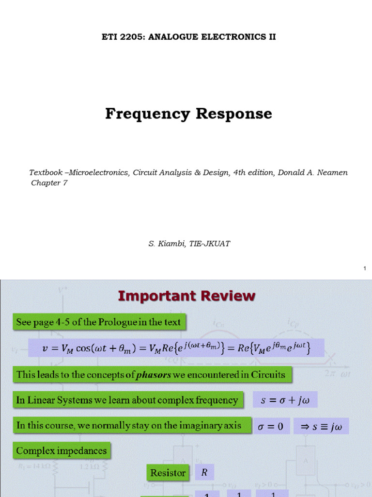 06 - 1 Frequency Response-Class-New | PDF | Bipolar Junction Transistor ...
