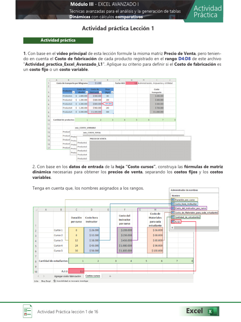 Actividad Practica Excel Avanzado L1 | PDF