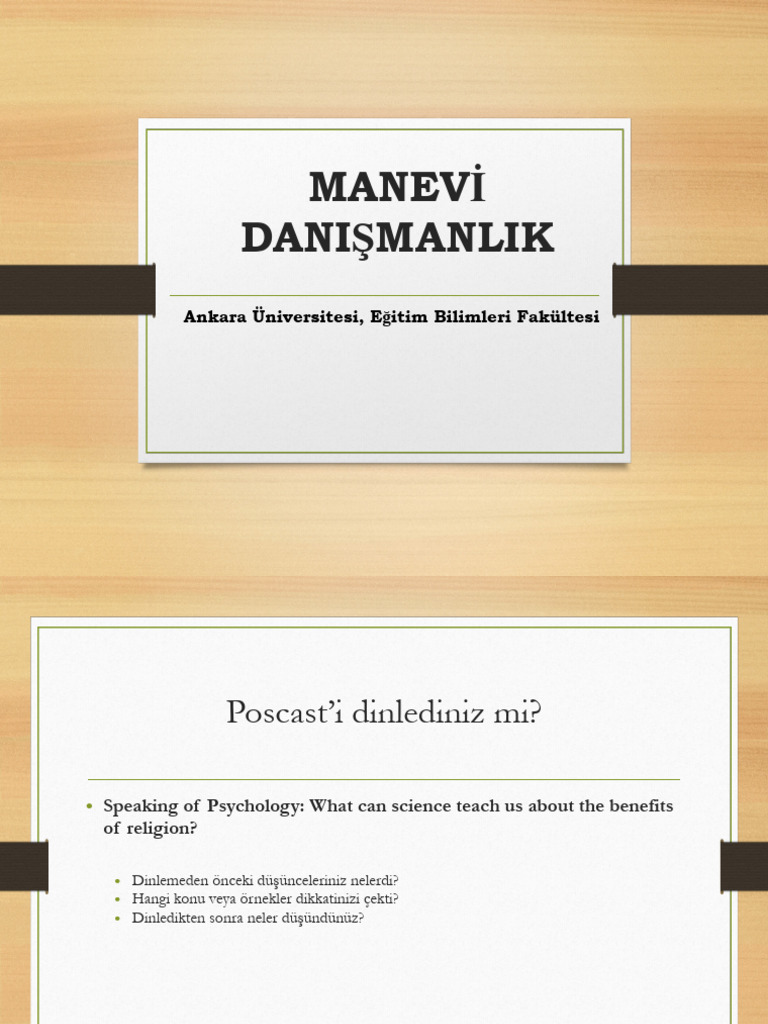 Manevi Danısmanlık 2 | PDF
