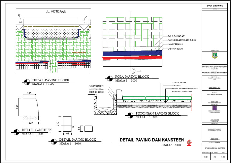 Shop Drawing Infra-Ar-501 Detail Paving Dan Kansteen | PDF