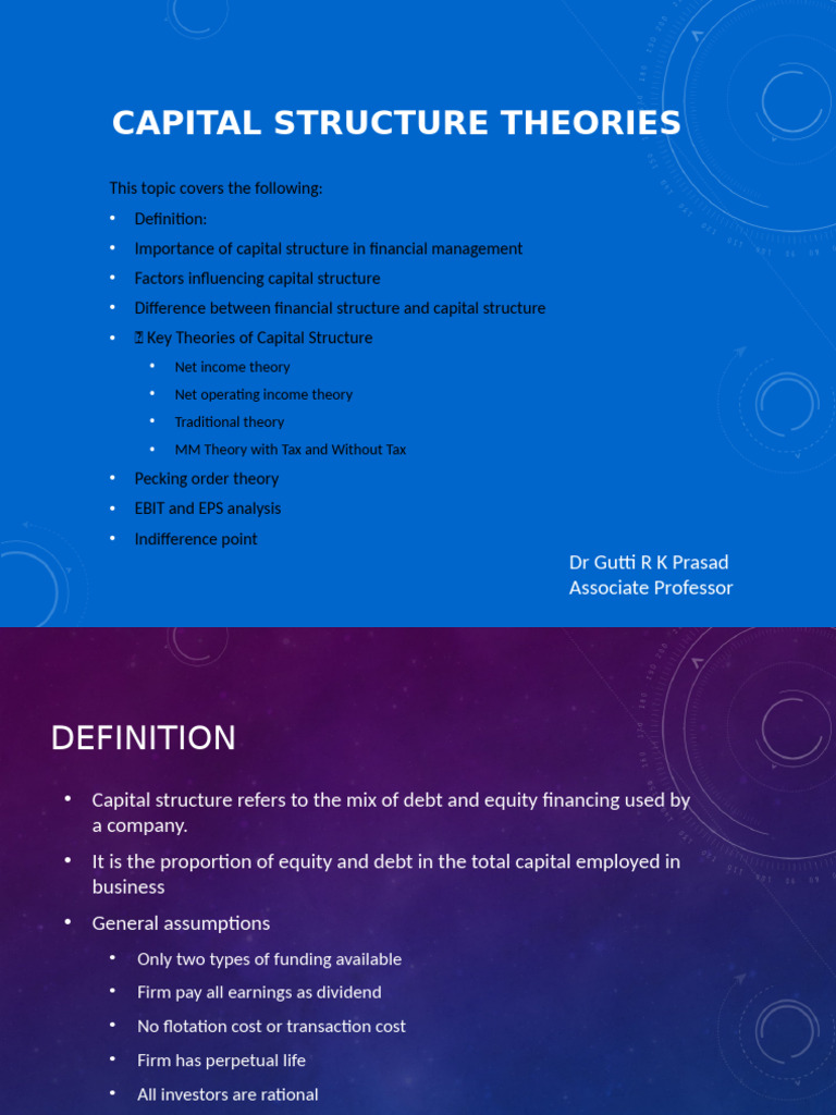 Capital Structure Theories | PDF | Capital Structure | Cost Of Capital