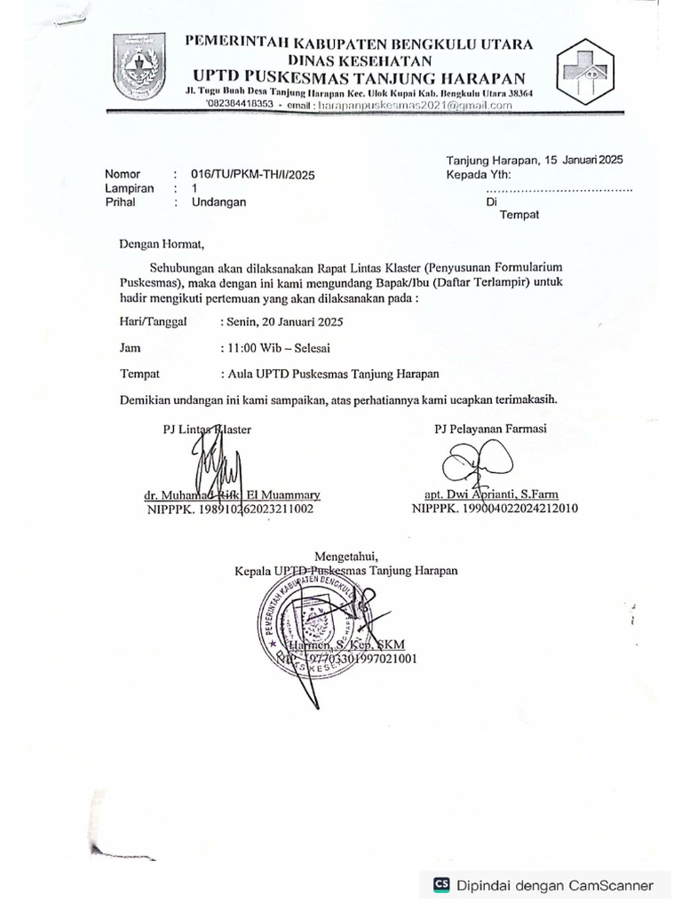Undangan Lintas Klaster | PDF