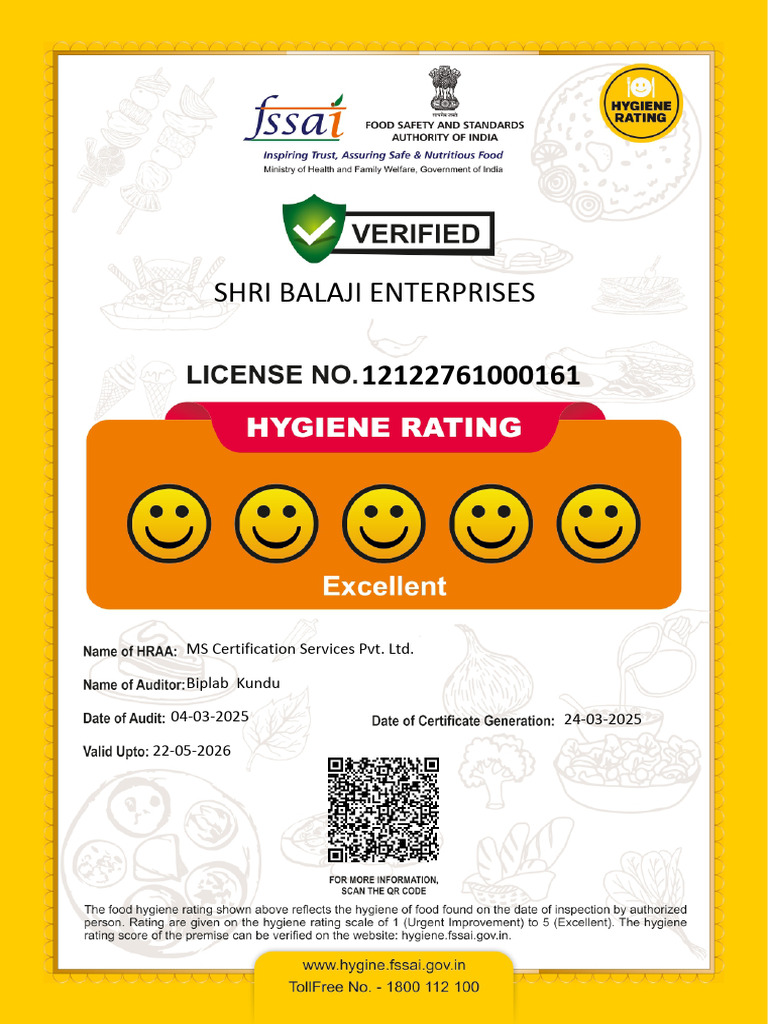 Shri Balaji Enterprises Certification Details | PDF