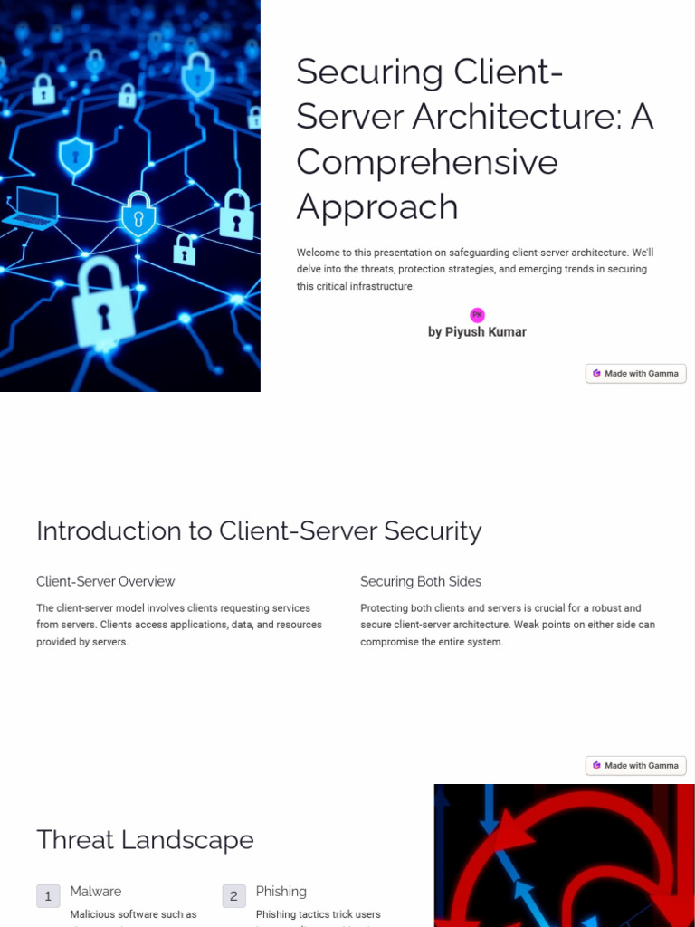 Securing Client Server Architecture A Comprehensive Approach | PDF | Computer Security | Security