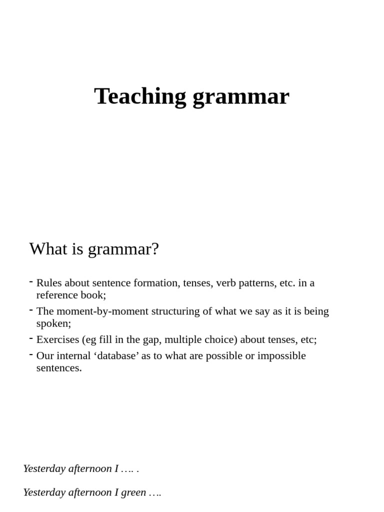 Teaching grammar week 11 (Автосохраненный) | PDF | Learning ...