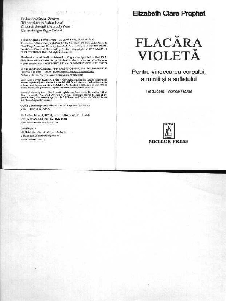 Flacara Violeta Elisabeth Clare Prophet PDF PDF Free | PDF