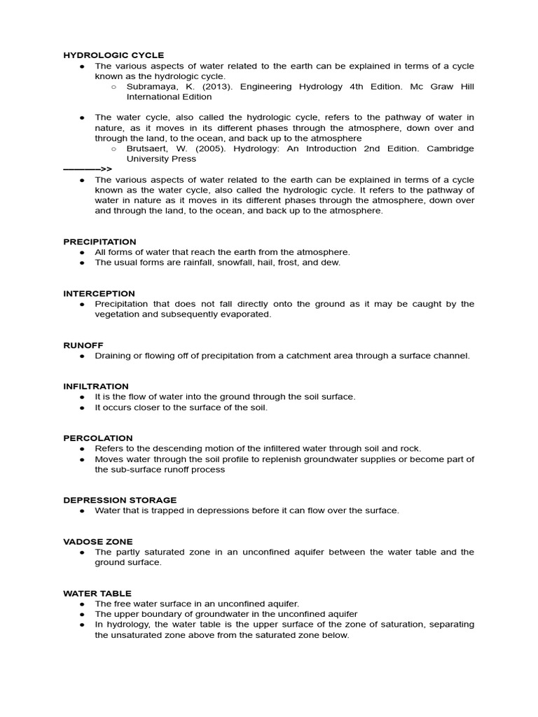 Hydrologic Cycle Key Concepts | PDF | Aquifer | Transparent Materials