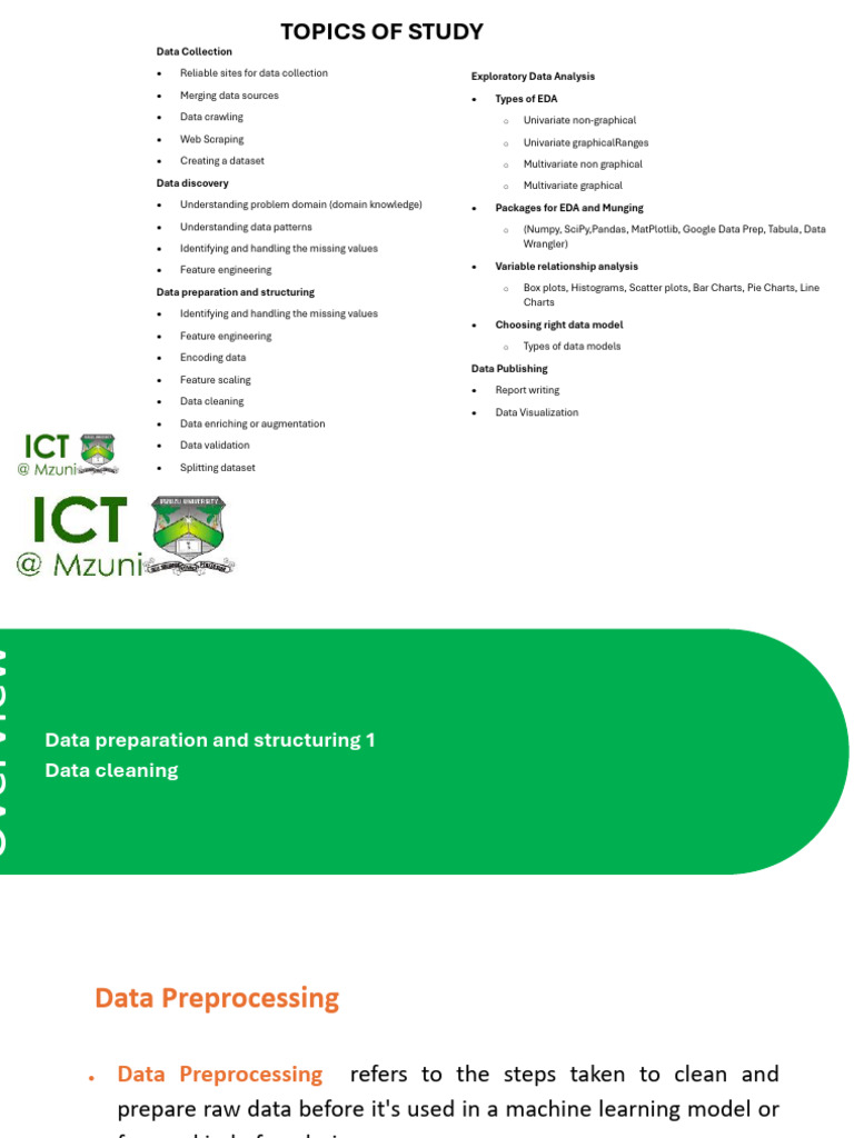 Lesson 3 Data Preparation And Structuring 1 Data Cleaning Pdf