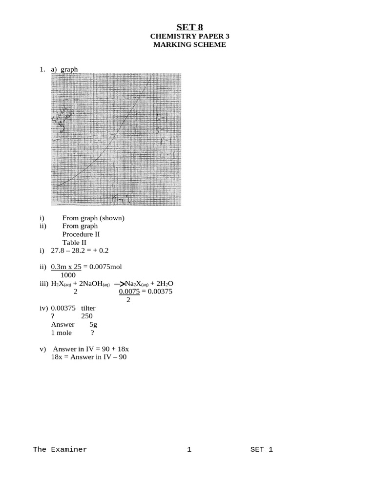 CHEM P3 MS SET 8 | PDF
