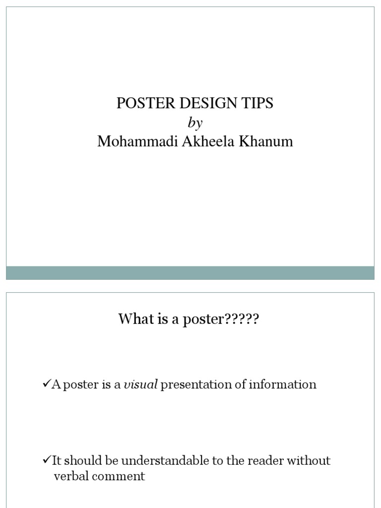 POSTERDESIGNTIPS | PDF | Graphic Design | Communication Design