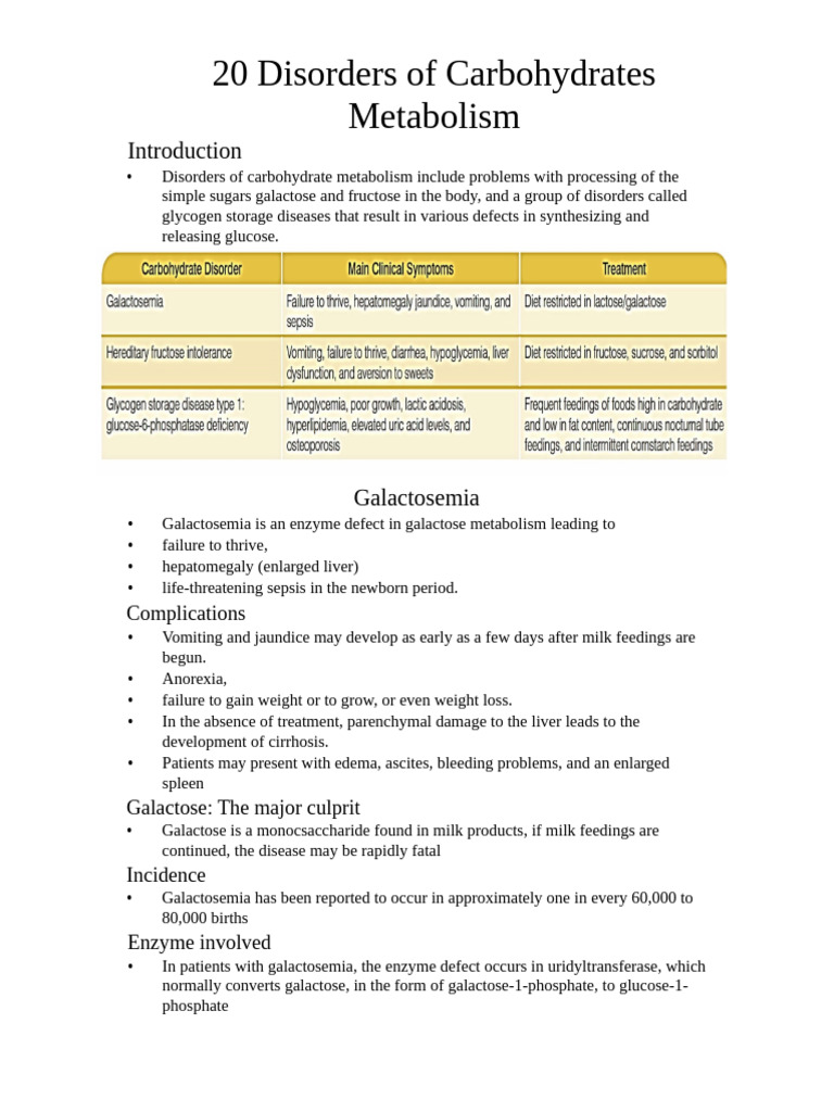 Understanding Galactosemia Disorders | PDF | Medical Specialties
